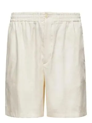 MONCLER X GILGA FARM DESIGNED BY DONALD GLOVER X Gilga Farm Linen Blend Shorts - White