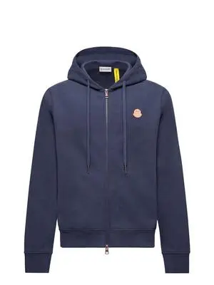 MONCLER X GILGA FARM DESIGNED BY DONALD GLOVER X Gilga Farm Donald Glover Cotton Zip-up Hoodie - Blue