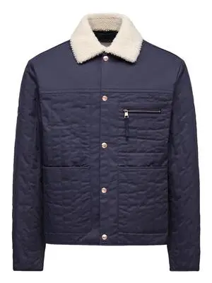 MONCLER X GILGA FARM DESIGNED BY DONALD GLOVER X Gilga Farm Kishus Padded Shirt Jacket - Blue