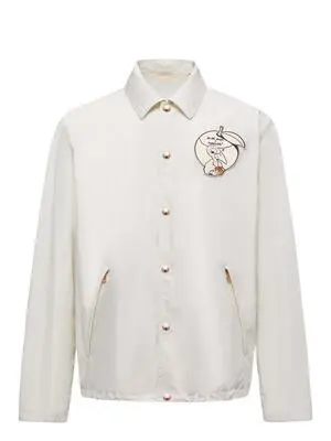 MONCLER X GILGA FARM DESIGNED BY DONALD GLOVER X Gilga Farm Satsuma Shirt Jacket - White