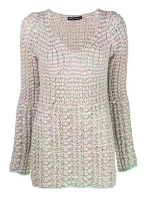 MARCO RAMBALDI Textured Cable-knit Jumper - Blue