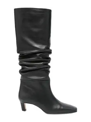 ALOHAS 50mm Kalila Slouch Calf Leather Boots - Black