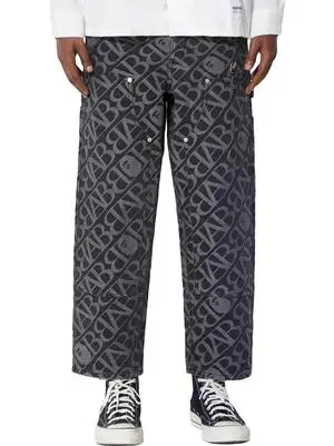 A BATHING APE Logo-pattern Carpenter Jeans - Black
