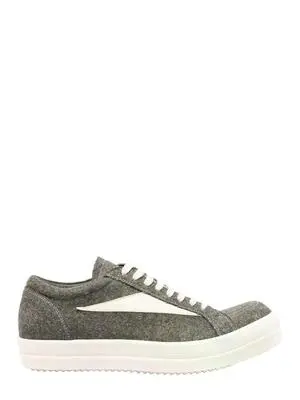 Rick Owens Panelled Low Top Sneakers - Grey