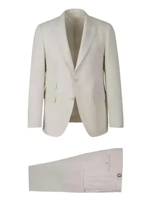 Scabal Single-breasted Suit - White