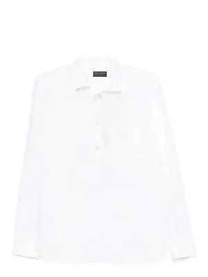 DELL'OGLIO Long-sleeve Collared Shirt - White