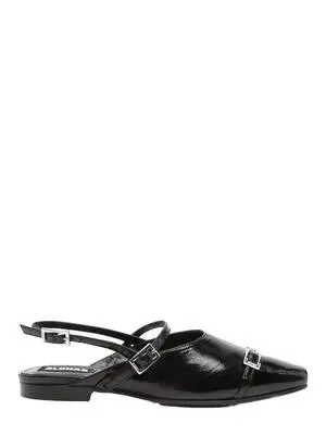 ALOHAS Buckle Slingback Flat Pumps - Black