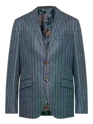 Etro Pinstripe Blazer - Blue