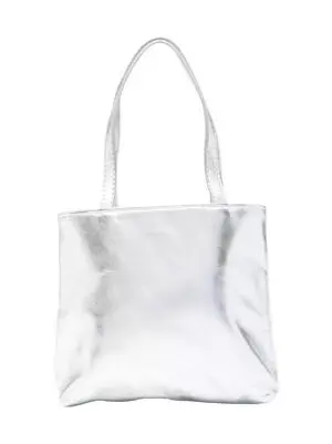 HAI Leather Tote Bag - Silver