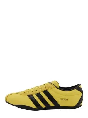 Adidas Leather Upper Low Top Sneakers - Pure Sulphur/dark Brown/gold Metallic