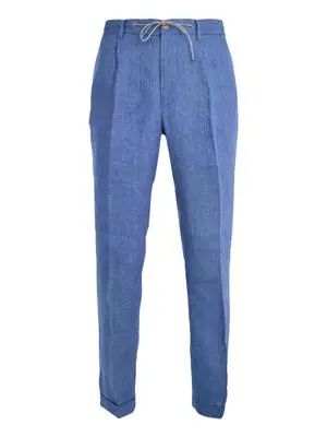 Luciano Barbera Pleated Drawstring Trousers - Blue