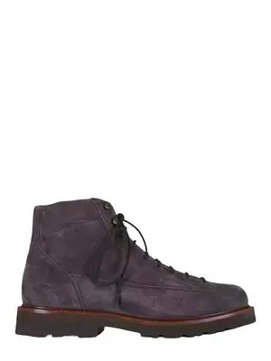 Brunello Cucinelli Lace-up Suede Boots - Grey