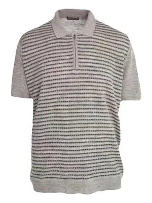 Corneliani Knitted Half-zip Polo Shirt - Neutrals