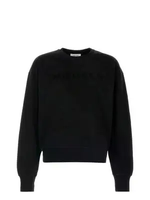 Alexander McQueen Logo-embroidered Cotton Sweatshirt - Black