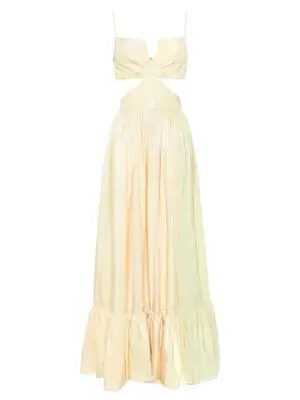 SAIID KOBEISY Taffeta Midi Dress - Yellow