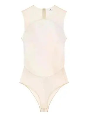 COURREGES Sheer-panel Bodysuit - Neutrals