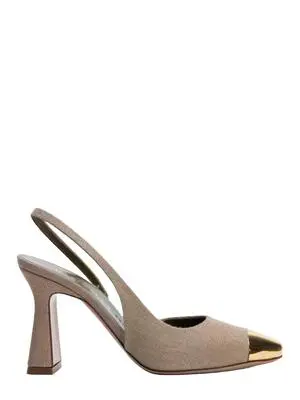 MARIA LUCA 90mm Metal-toe Slingback Pumps - Neutrals