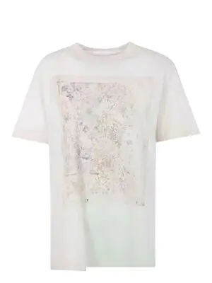 GOLDEN GOOSE Floral-print T-shirt - Neutrals