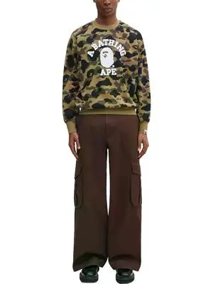 A BATHING APE® Camouflage-print Ape Head Sweatshirt - Neutrals