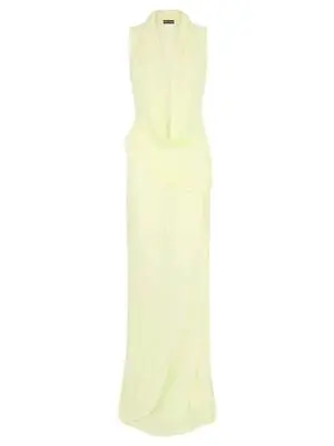 David Koma Gown Cowl-neck Draped - Yellow