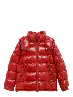 Moncler Maire Hooded Puffer Jacket - Red