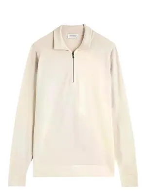 John Smedley Quarter-zip Knit Sweater - Neutrals