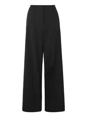 Jean Paul Gaultier Twill Wide-leg Stirrup Pants - Black