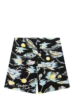 HUMAN MADE Space-print Shorts - Black