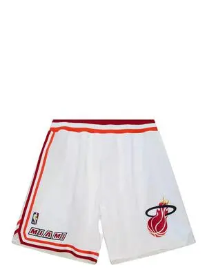 Mitchell & Ness Miami Heat 1996-1997 Home Swingman Shorts - White