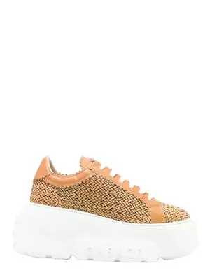 Casadei Nexus Hanoi Woven Platform Sneakers - Brown