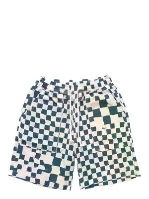 SERVICE WORKS Chef Check-pattern Shorts - Blue