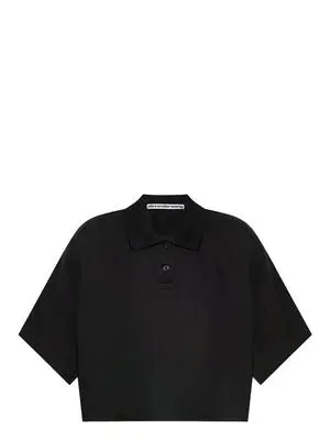 Alexander Wang Short-sleeve Polo Shirt - Black