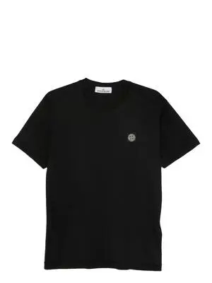 Stone Island Logo-patch Short-sleeved T-shirt - Black