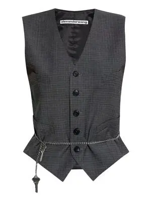 Alexander Wang Chain-embellished Waistcoat - Grey