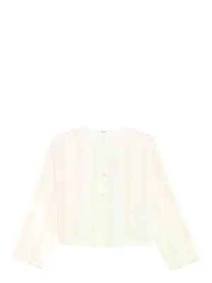 Chloé Long-sleeve Crop Top - Pink