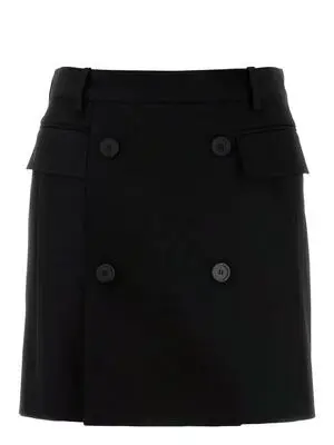 Balenciaga Decorative-buttons Mini Skirt - Black