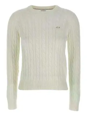 SUN 68 Cable-Knit Sweater Light And Natural