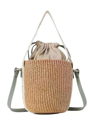 Chloé Woody Small Bucket Bag - Neutrals