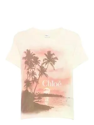 Chloé Logo-print T-shirt - Neutrals