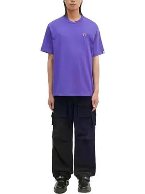A BATHING APE Logo-embroidered T-shirt - Purple