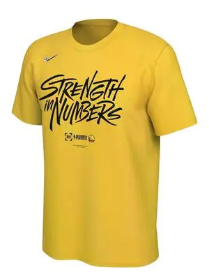 Nike Nba Golden State Warriors Dri-fit 2019 Playoffs Bound Mantra T-shirt - Yellow