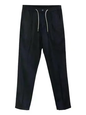 Herno Pleated Drawstring Trousers - Blue