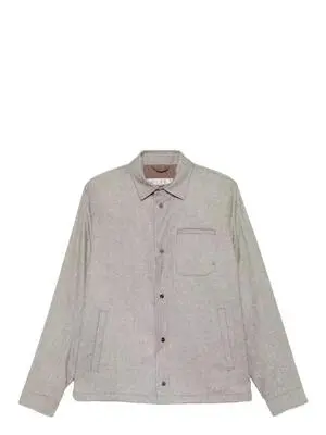 Herno Button-fastening Patch-pocket Jacket - Grey