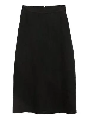 Kristensen Du Nord A-line Cotton Midi Skirt - Black