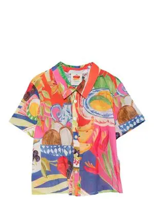 Farm Rio Summer Picnic Shirt - Pink