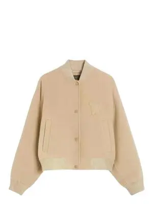Max Mara Patch-detail Wool-blend Jacket - Neutrals