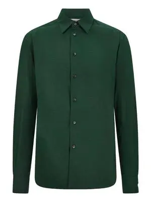 FERRAGAMO Micro-patterned Shirt - Green