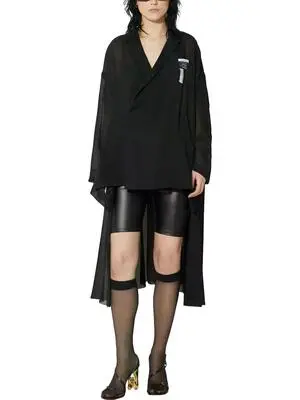 UNDERCOVERISM Asymmetrical Cape Top - Black