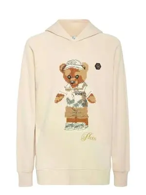 Philipp Plein Teddy Bear-Motif Hoodie Neutrals