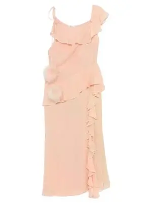Blumarine Silk Maxi Dress - Neutrals